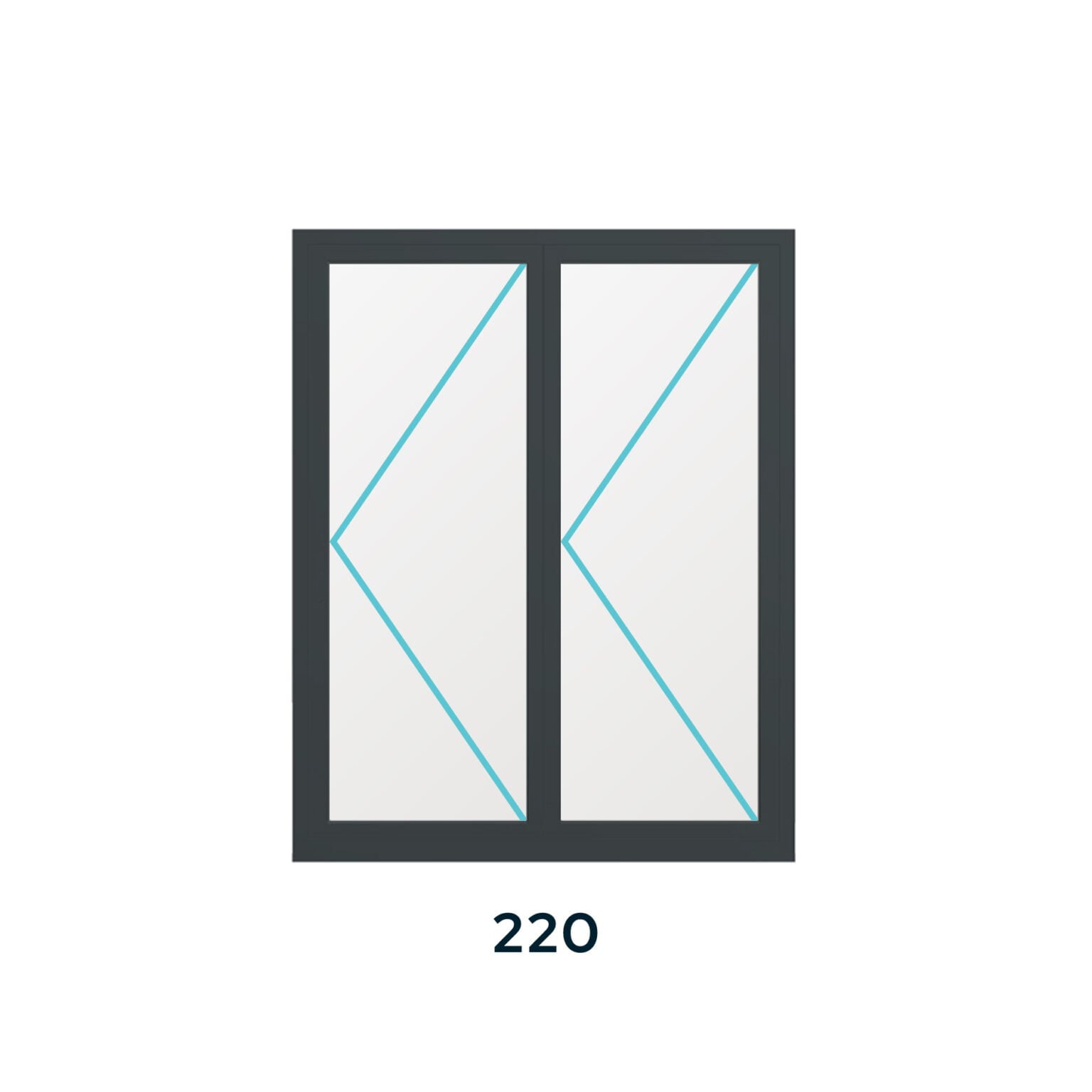 Bespoke 2 Panel Bifold - Glass Openings