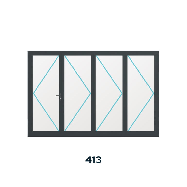 Bespoke 4 Panel Bifold - Glass Openings