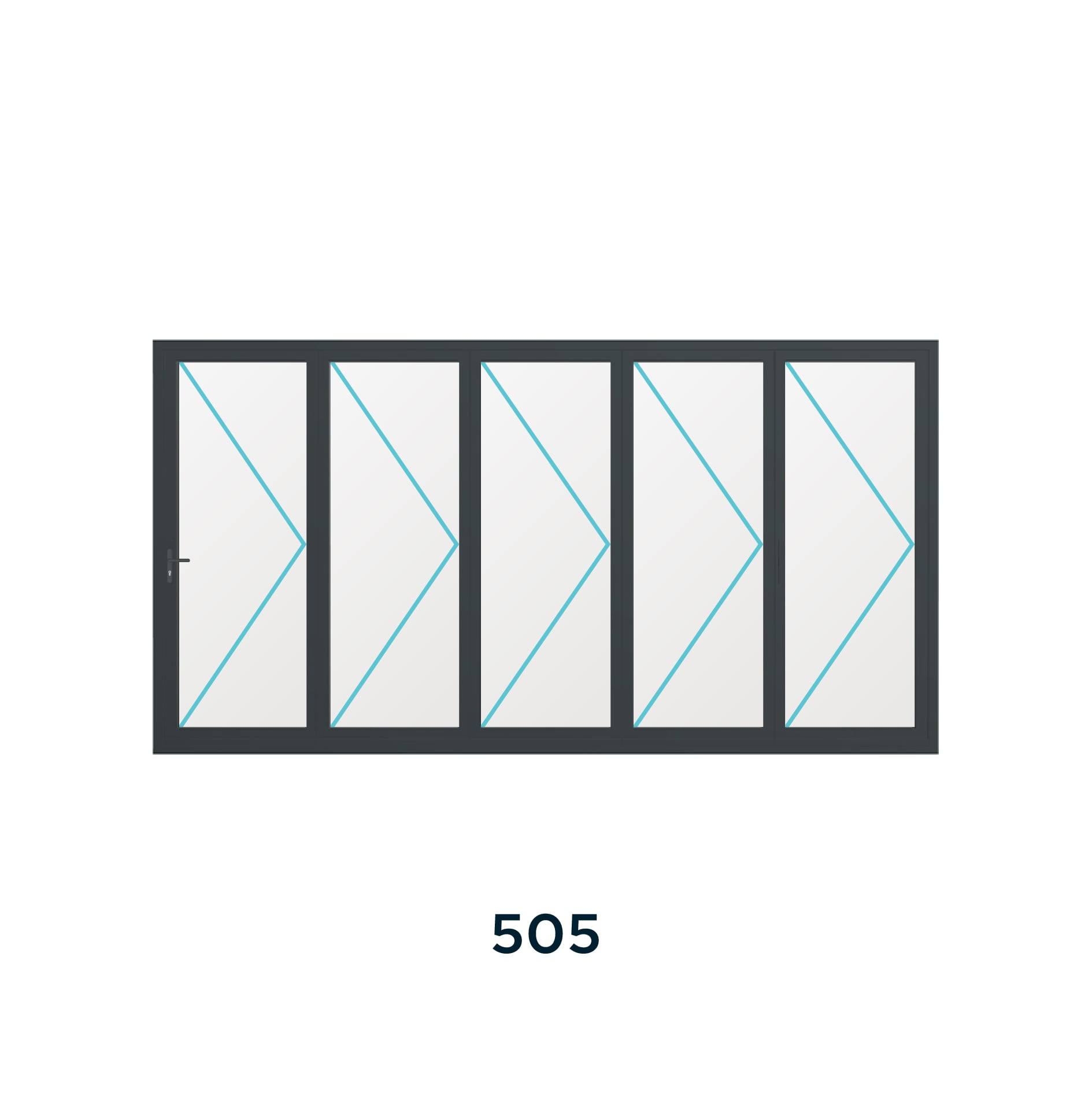 Bespoke 5 Panel Bifold - Glass Openings