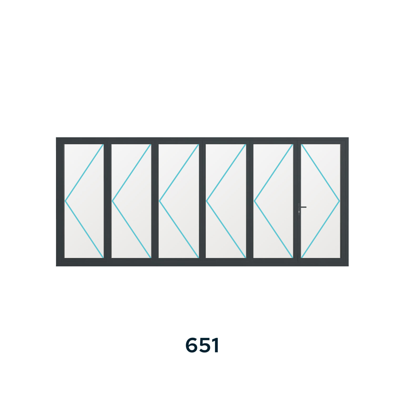 Bespoke 6 Panel Bifold - Glass Openings