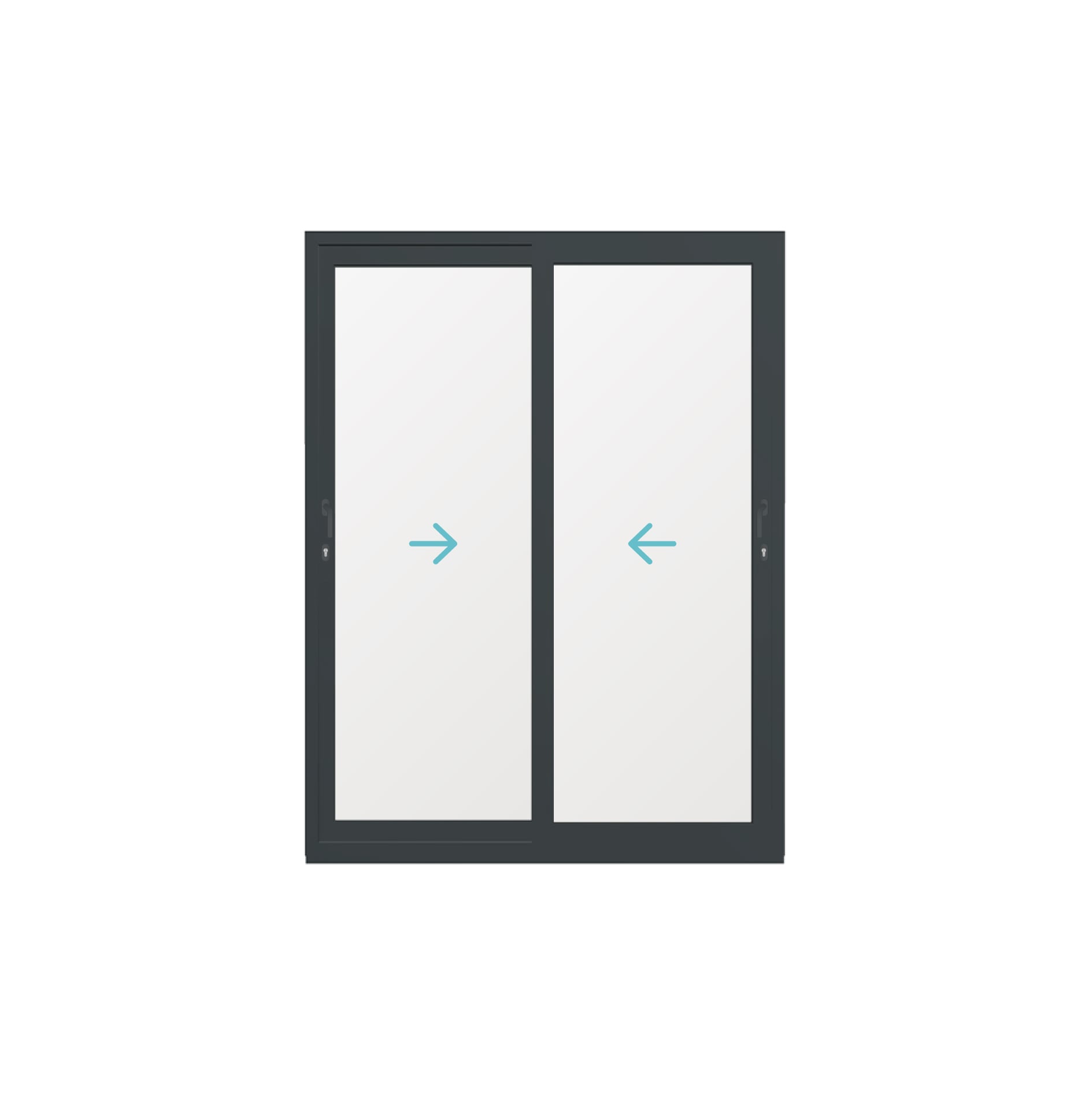 Aluminium Bespoke Sliding Door (2 Slider) - Glass Openings