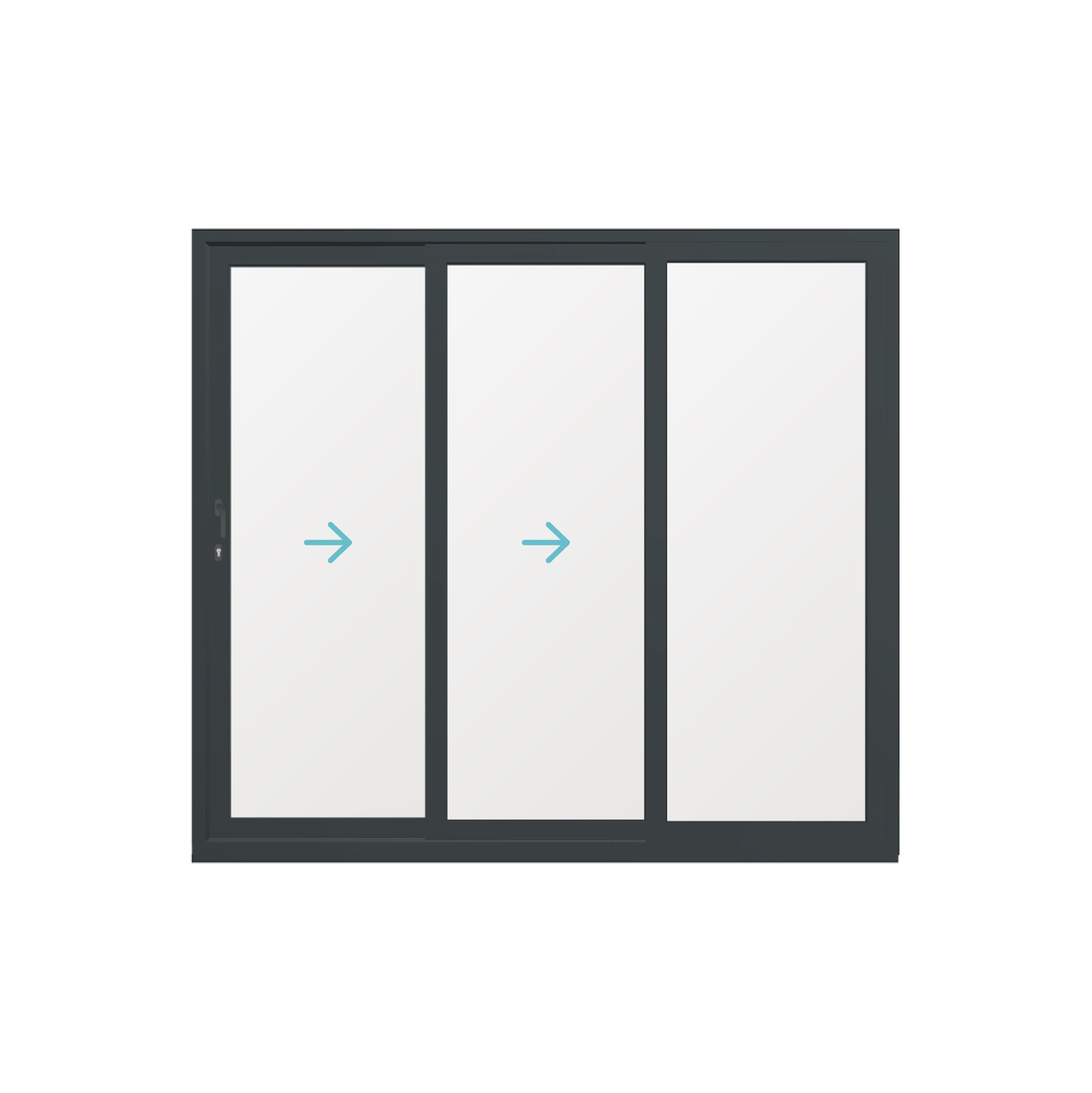 Aluminium Bespoke Sliding Door (3 Slider) - Glass Openings