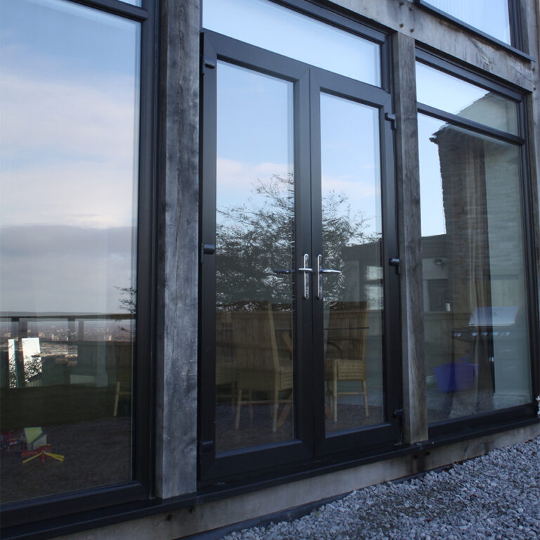 1.2m White UPVC Stock French Door - Glass Openings
