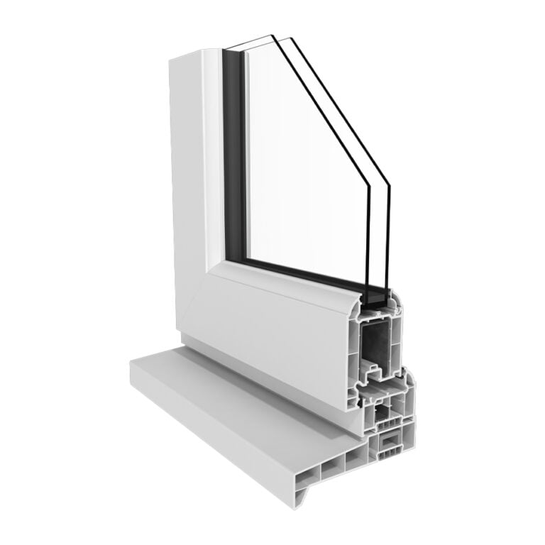 1.4m Oak UPVC Stock French Door - Glass Openings