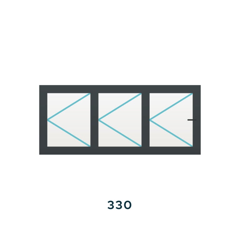 Bespoke 3 Panel Bifold Window - Glass Openings