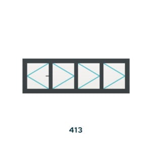 Bespoke 4 Panel Bifold Window - Glass Openings