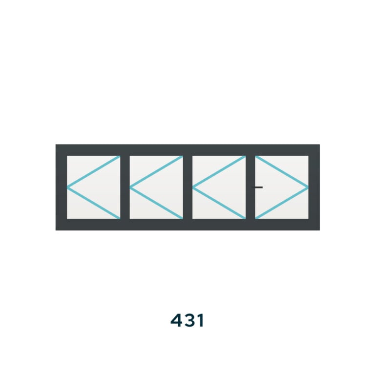 Bespoke 4 Panel Bifold Window - Glass Openings