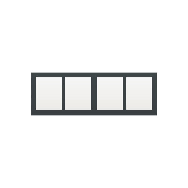 Aluminium Bespoke Sliding Window (4 Slider) - Glass Openings