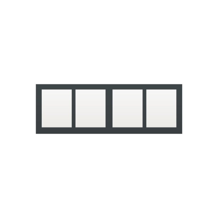 Aluminium Bespoke Sliding Window (4 Slider) - Glass Openings