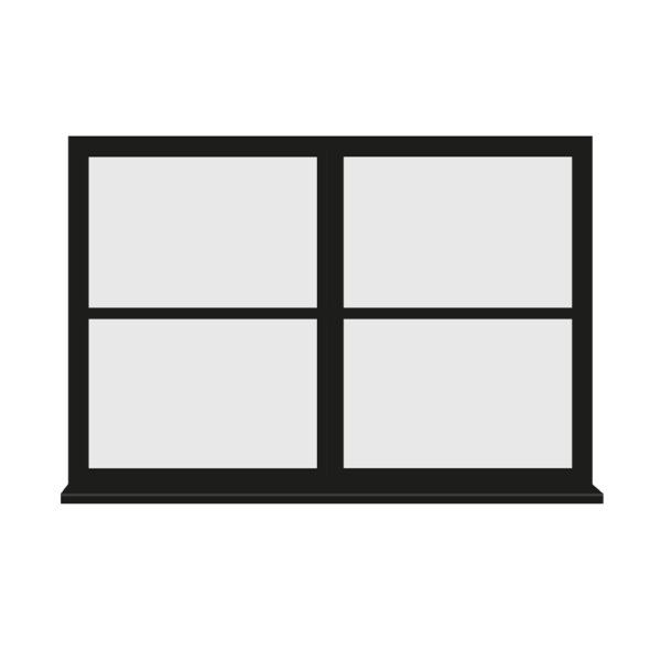 Aluminium Heritage Window – 1 Transom (Style 16) - Glass Openings