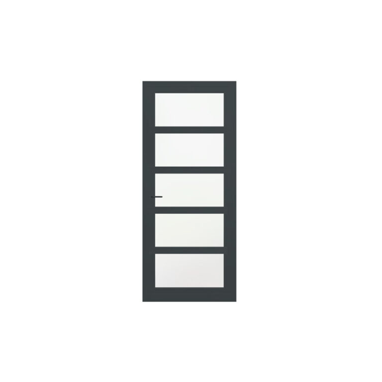 Aluminium Bespoke Single Door (4 Transom) - Glass Openings