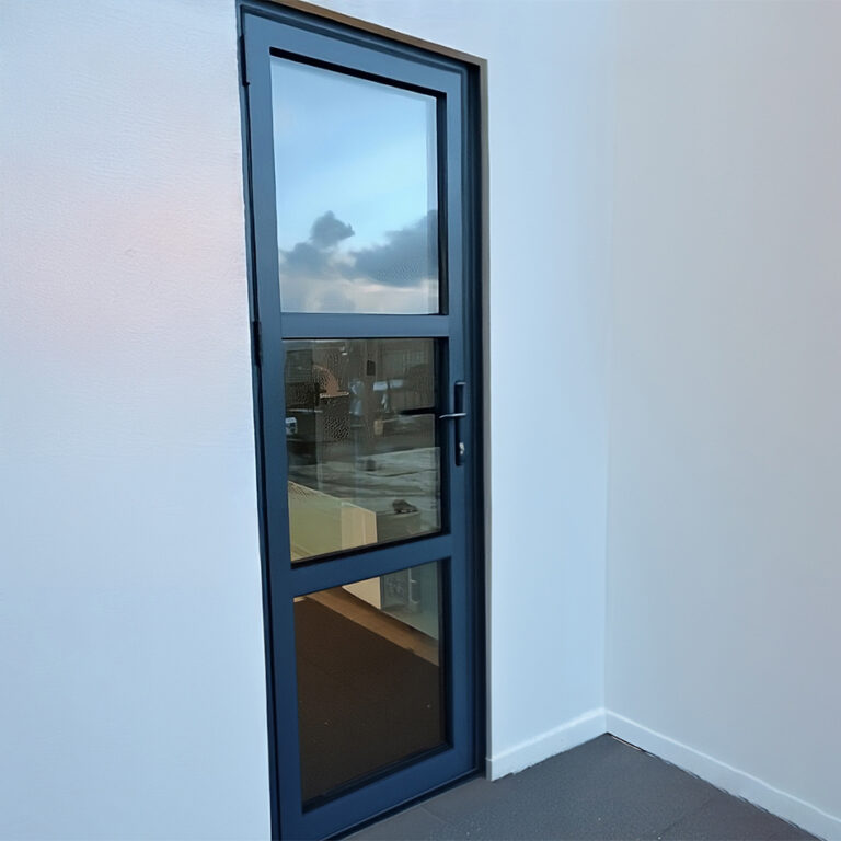Aluminium Bespoke Single Door (4 Transom) - Glass Openings