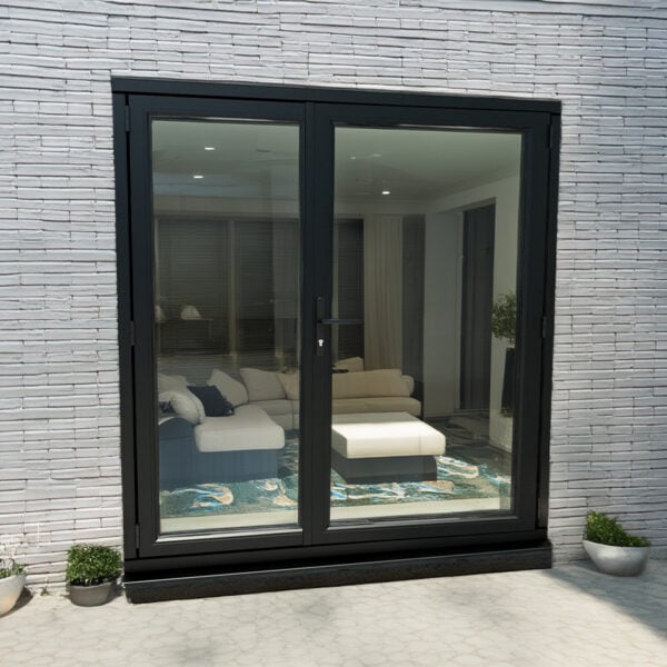 Aluminium Bespoke Offset French Door - Glass Openings