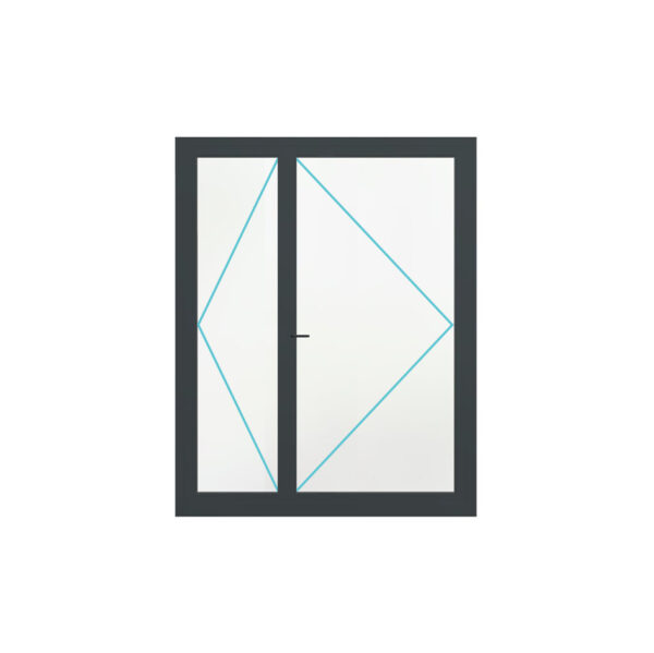 Aluminium Bespoke Offset French Door - Glass Openings