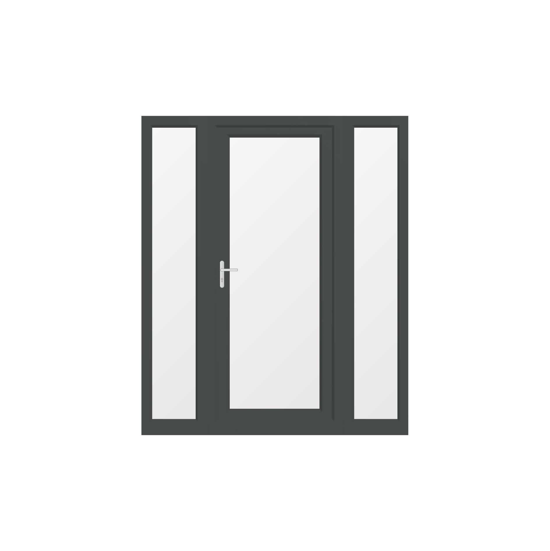 1.8m Anthracite Grey (Grained) UPVC Stock Single Door with Narrow Side ...